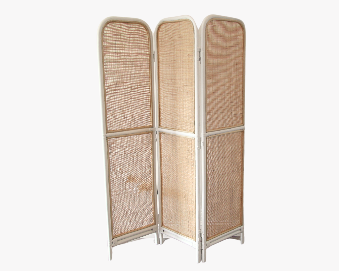 White + Cane Folding Screen – Adorn Charleston